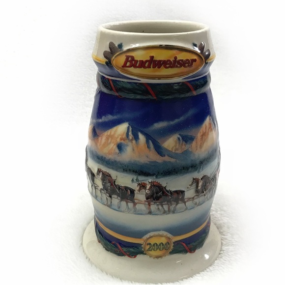 Budweiser | Dining | Budweiser 200 Holiday In The Mountains Beer Stein Cs46 Collectible | Poshmark